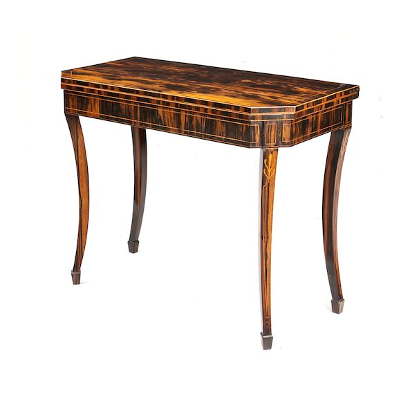 Bonhams : A Regency calamander card table
