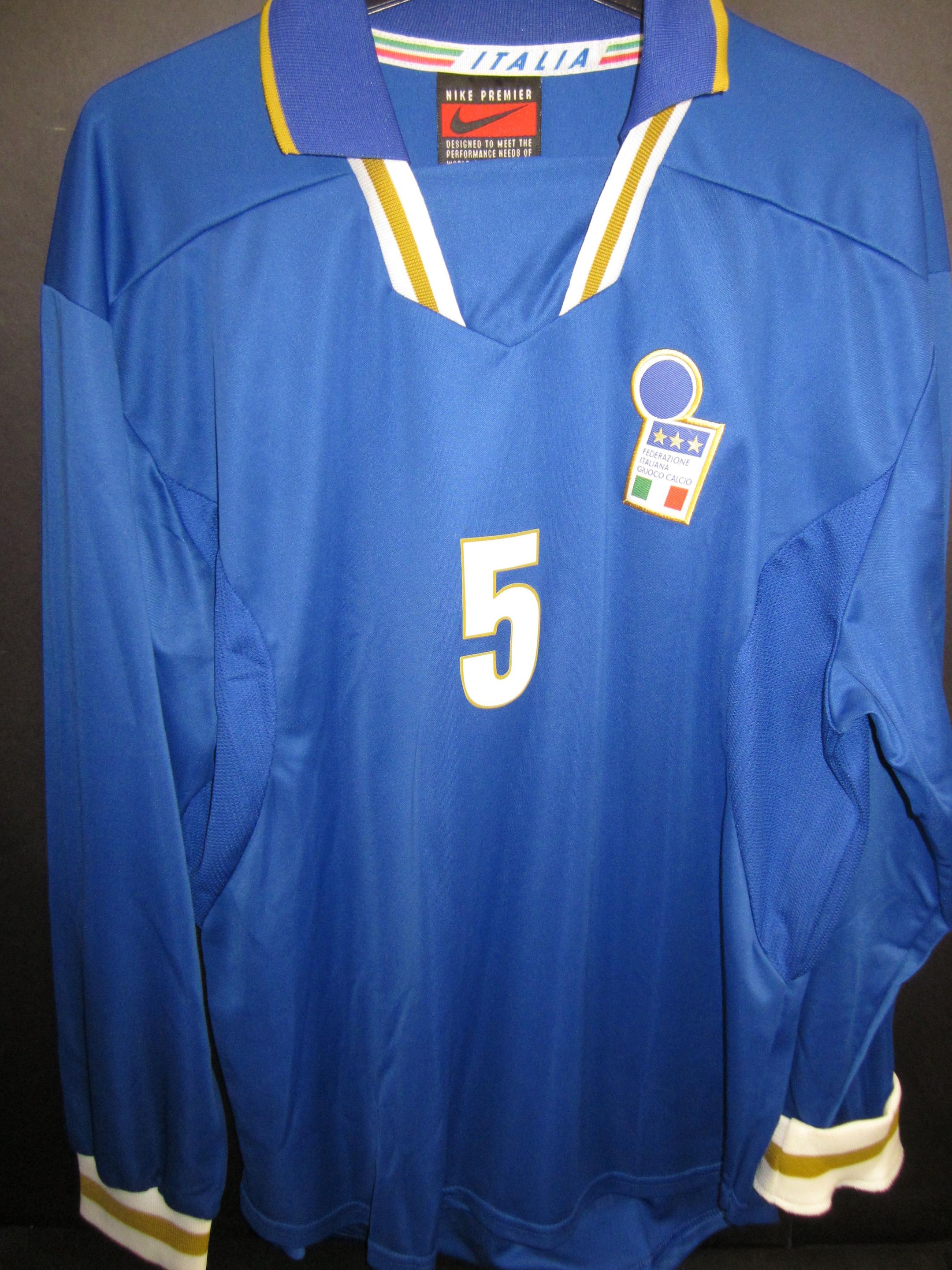 Bonhams 1996 Ciro Ferrara Match Worn Italy Shirt