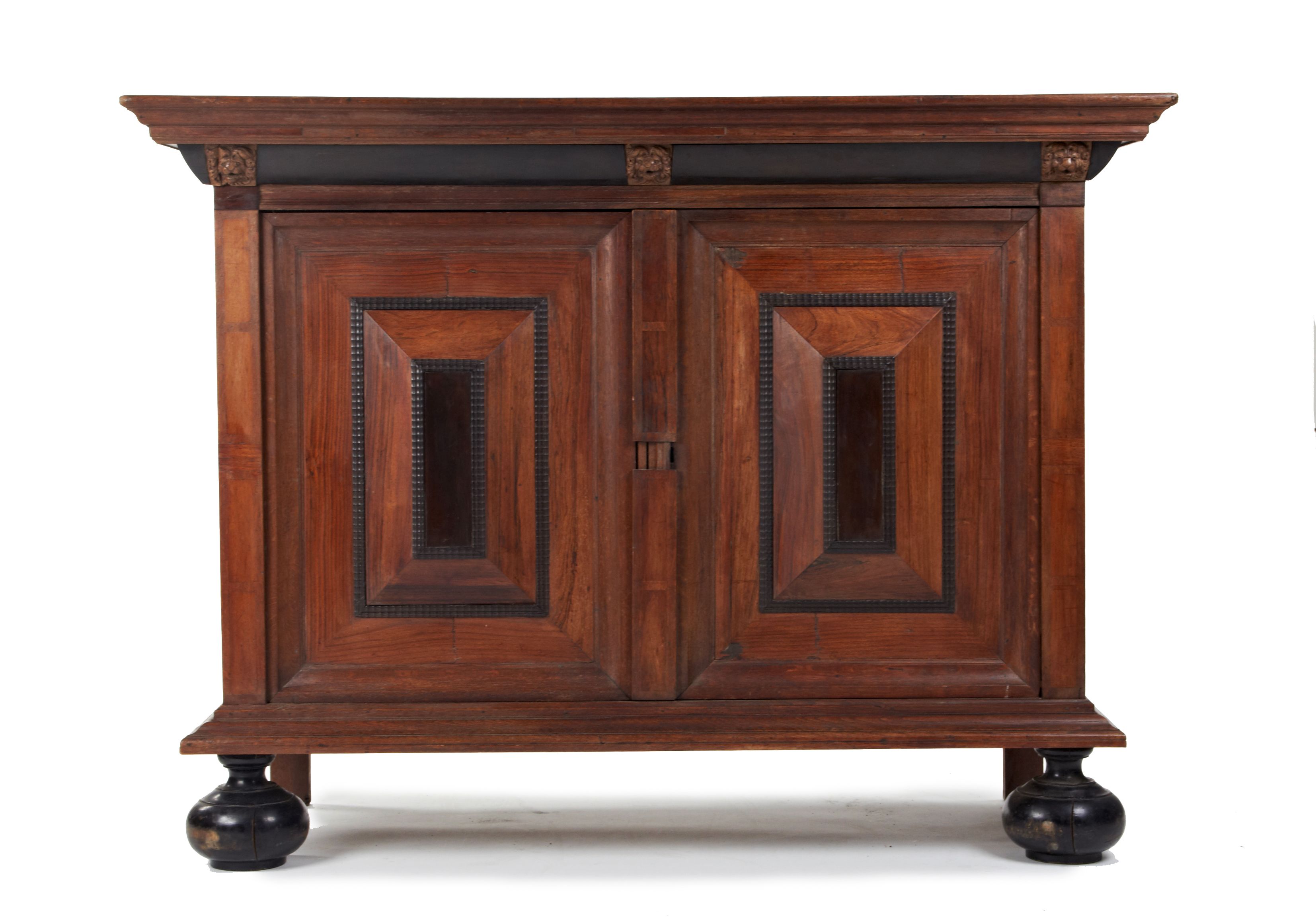 Bonhams : An adapted 18th century oak and ebonised Dutch cupboard