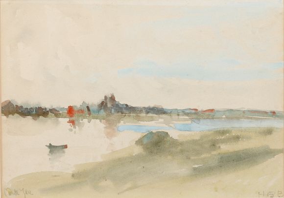 Bonhams : Hercules Brabazon Brabazon (British, 1821-1906) River landscape