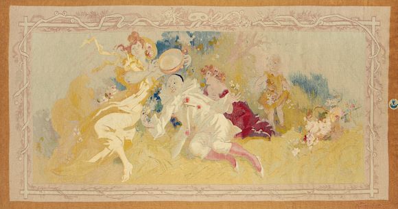 Bonhams : Jules Chéret (1836-1932) for Gobelins A Rare Tapestry, 1901-1903