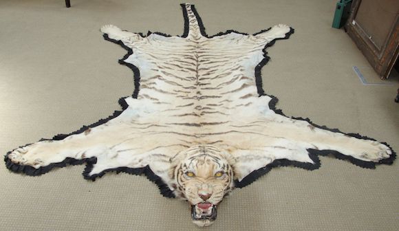 Bonhams : A tiger skin rug with full mount headBy Van Ingen and Van ...