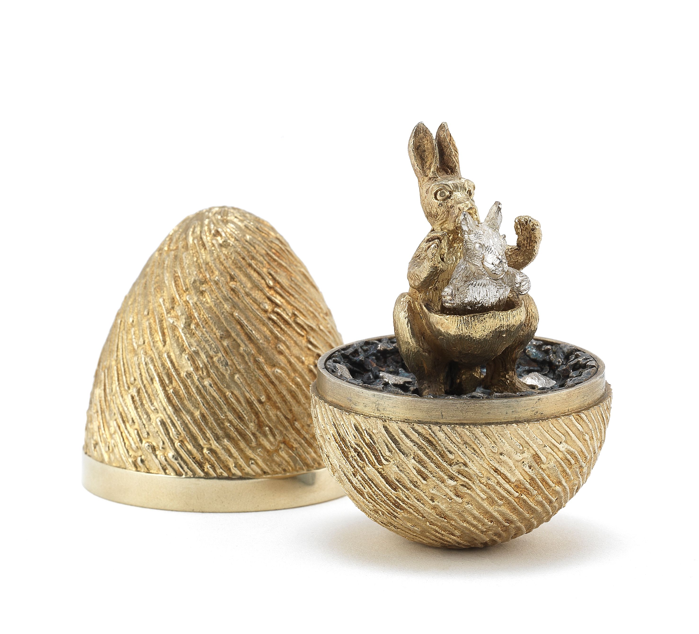 Bonhams : STUART DEVLIN A boxed silver and silver-gilt novelty surprise ...