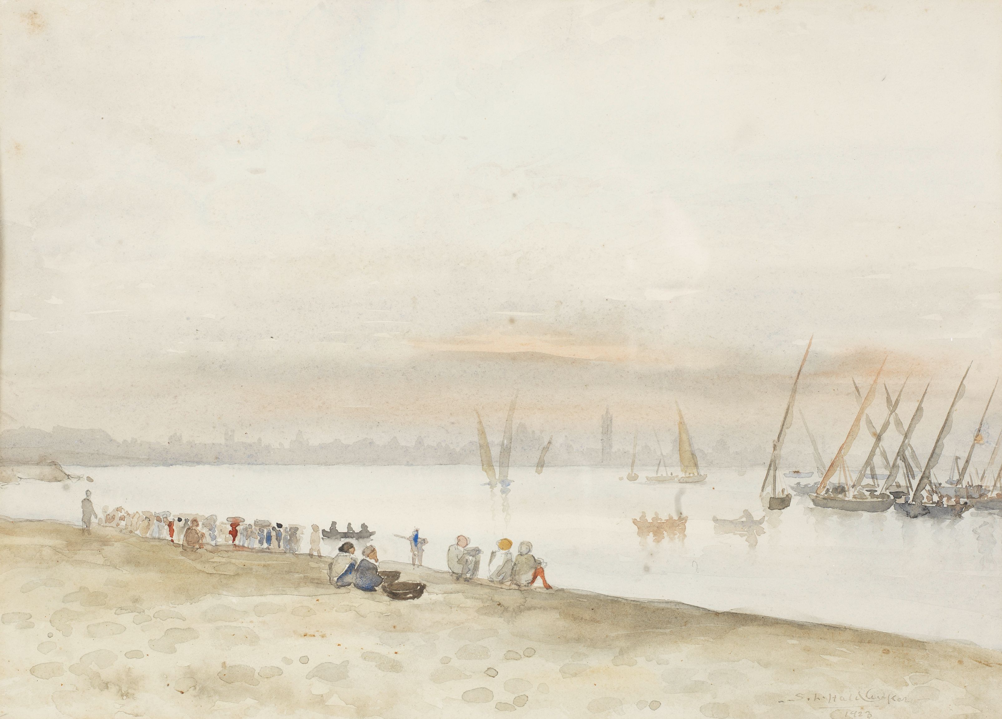 Bonhams : Sawlaram Laxman Haldankar (Indian, 1882-1969) A river estuary