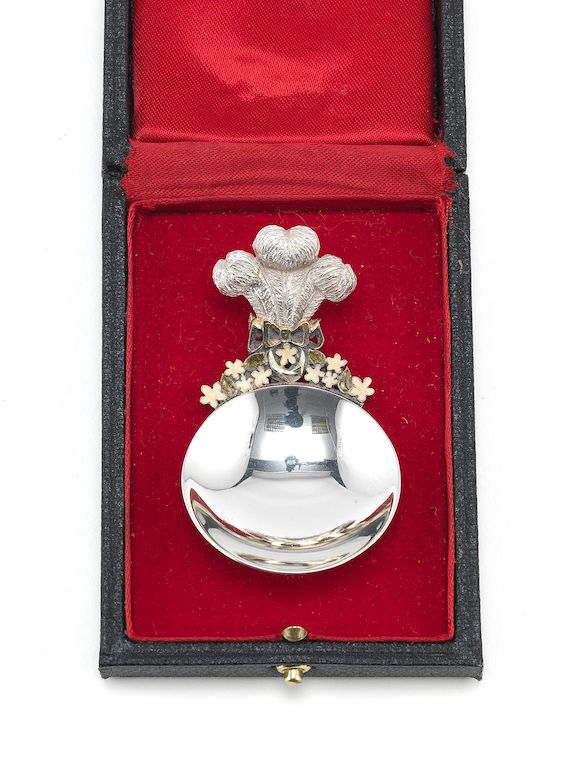 Bonhams : STUART DEVLIN: A boxed silver, silver-gilt and enamelled ...