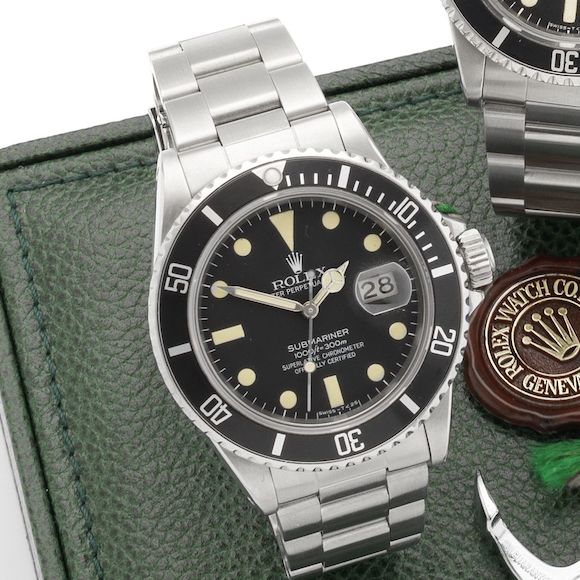 Bonhams : Rolex. A stainless steel automatic calendar bracelet watch with box and ...