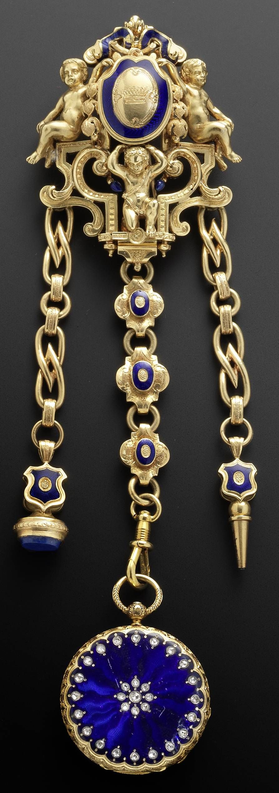 Bonhams : Charles Oudin. An early 19th century gold, enamel and diamond ...