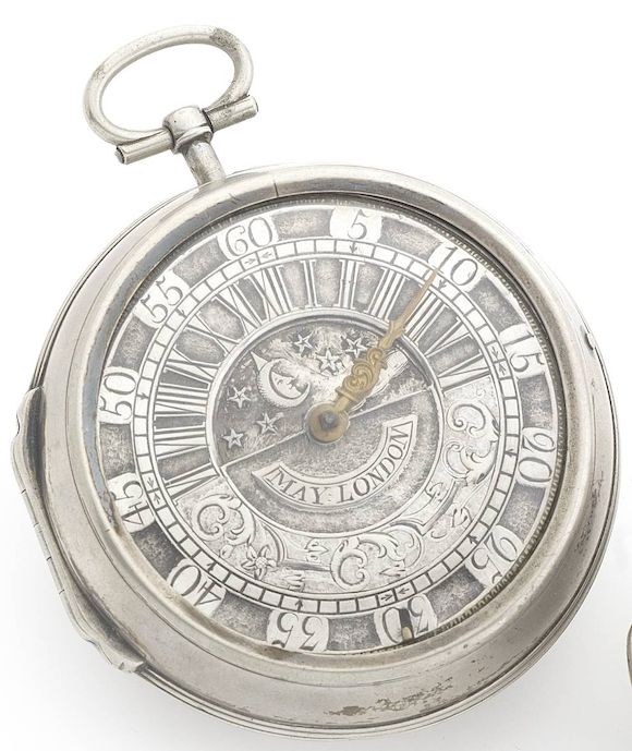 Bonhams : Jonathan May, London. An early 18th century silver pair case ...