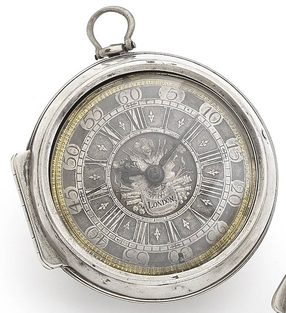 Bonhams : Robert Nelson. An early 18th century silver pair case pocket ...