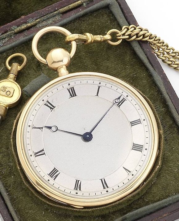 Bonhams : Swiss. An early 19th century gold repeating pocket watch with ...