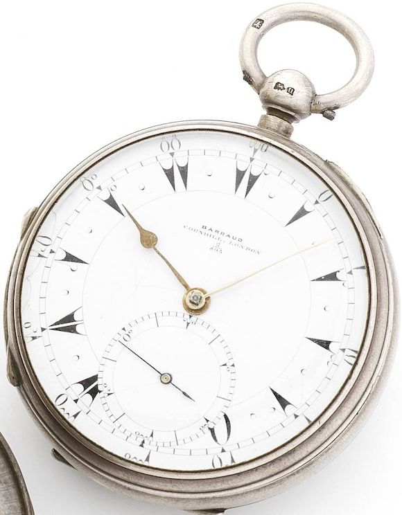 Bonhams : Barraud, London. A silver open face free sprung chronometer ...