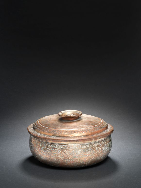 Bonhams : A Timurid/Safavid copper Bowl and Cover Persia, 15th/ 16th ...