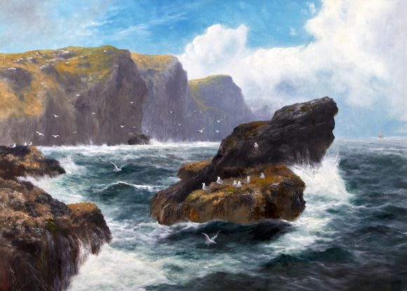 Bonhams : G Fowler (British, circa 1900) Kynance, Cornwall