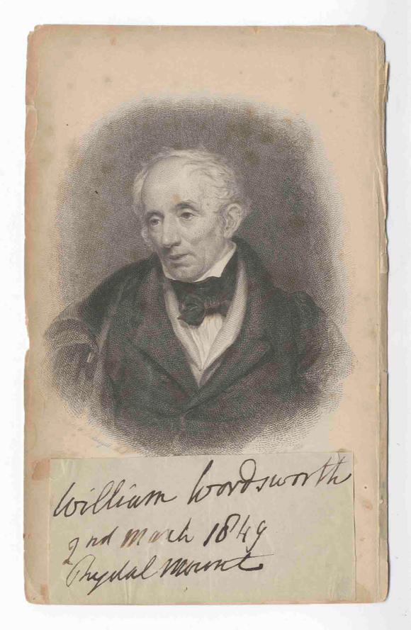 Bonhams Manuscripts Wordsworth Autograph Presentation Signature And Subscription 1849