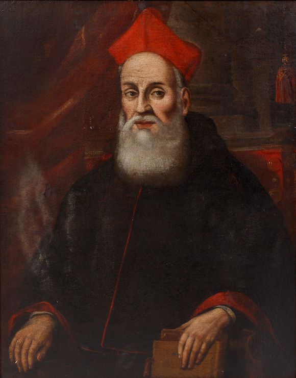 Bonhams : Italian School, 17th Century Portrait of a seated Cardinal