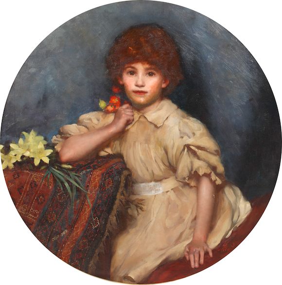 Bonhams : Ethel Fanny Everett (British Portrait of a young girl ...