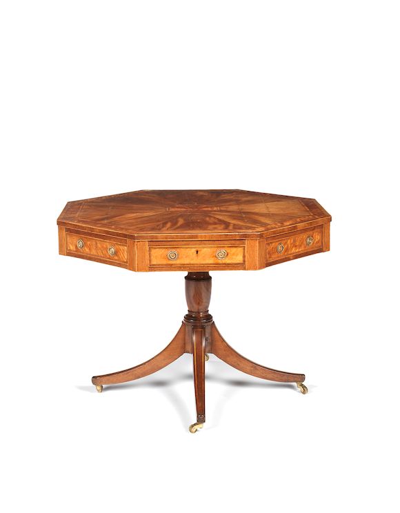 Bonhams : A George III mahogany, satinwood and tulipwood banded ...