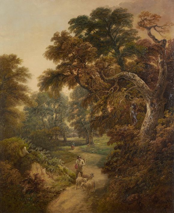 Bonhams : John Joseph Barker (of Bath) (British, 1824-1904) The Old Oak ...