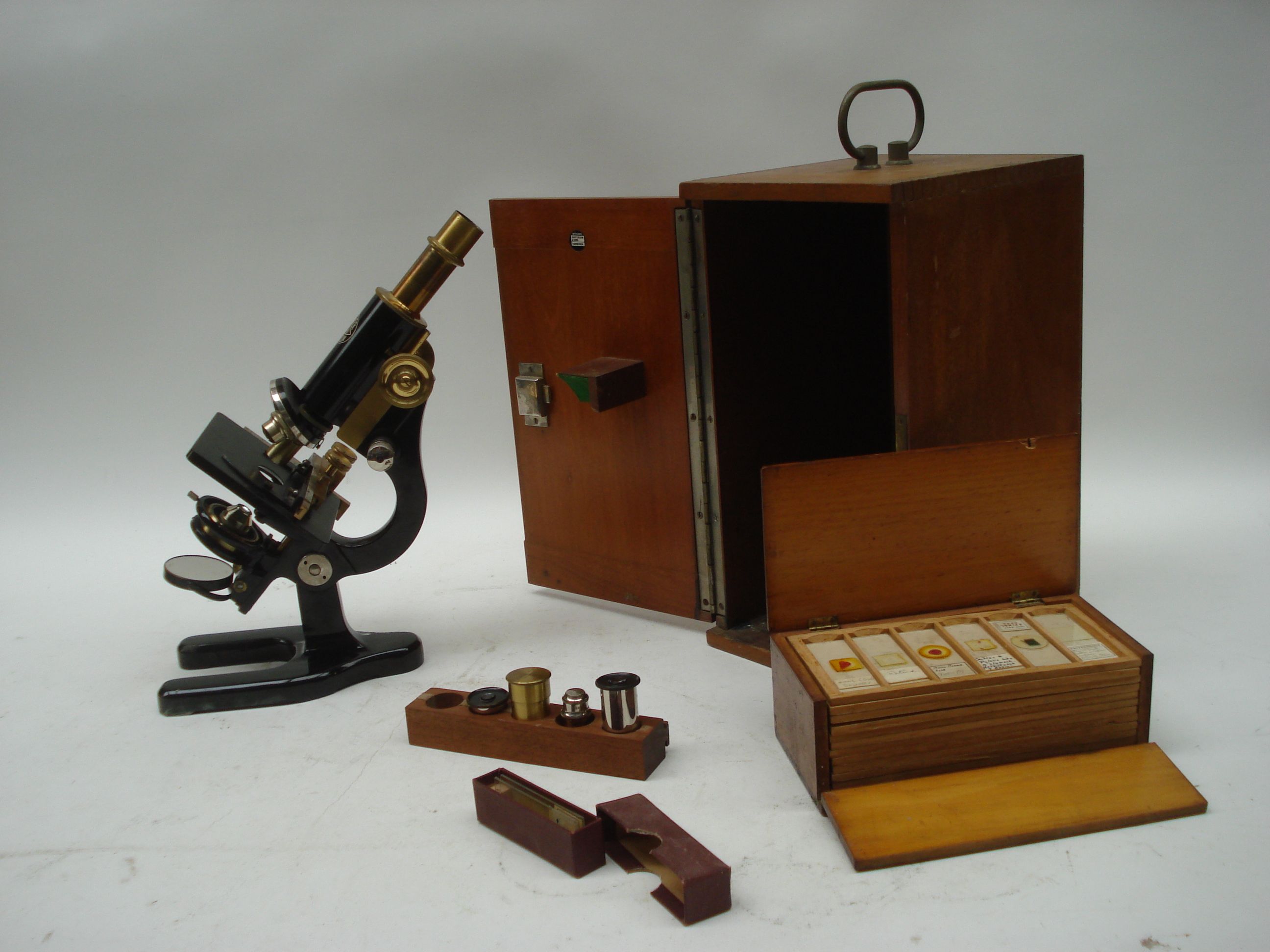 Bonhams : A Charles Baker compound monocular microscope English, circa ...