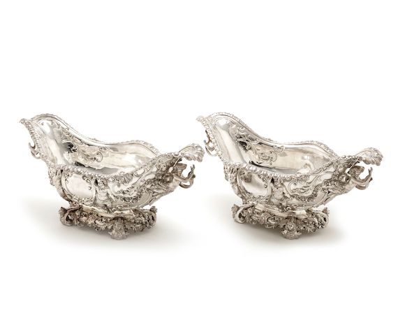 Bonhams : An impressive pair of late Victorian silver two-handled fruit ...