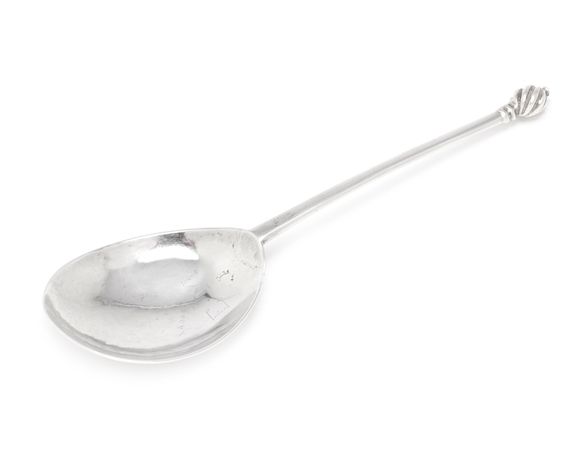 Bonhams : A James I/Charles I provincial silver wrythen-knop spoon by ...