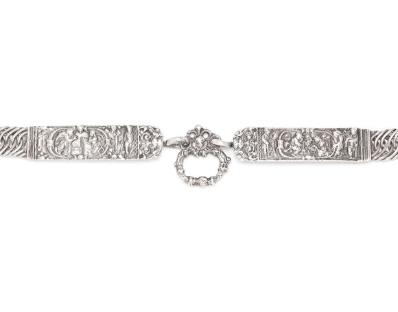 Bonhams : A 17th century Norwegian silver marriage belt stamped with ...