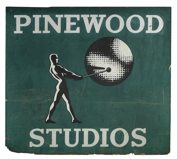 Bonhams : Pinewood Studios: A large sign from the 'Double Lodge ...