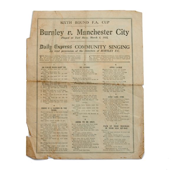 Bonhams : A collection of Manchester City programmes