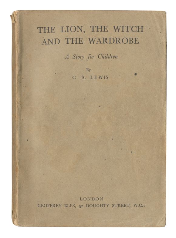 Bonhams : LEWIS (C.S.) The Lion, the Witch and the Wardrobe. A Story ...
