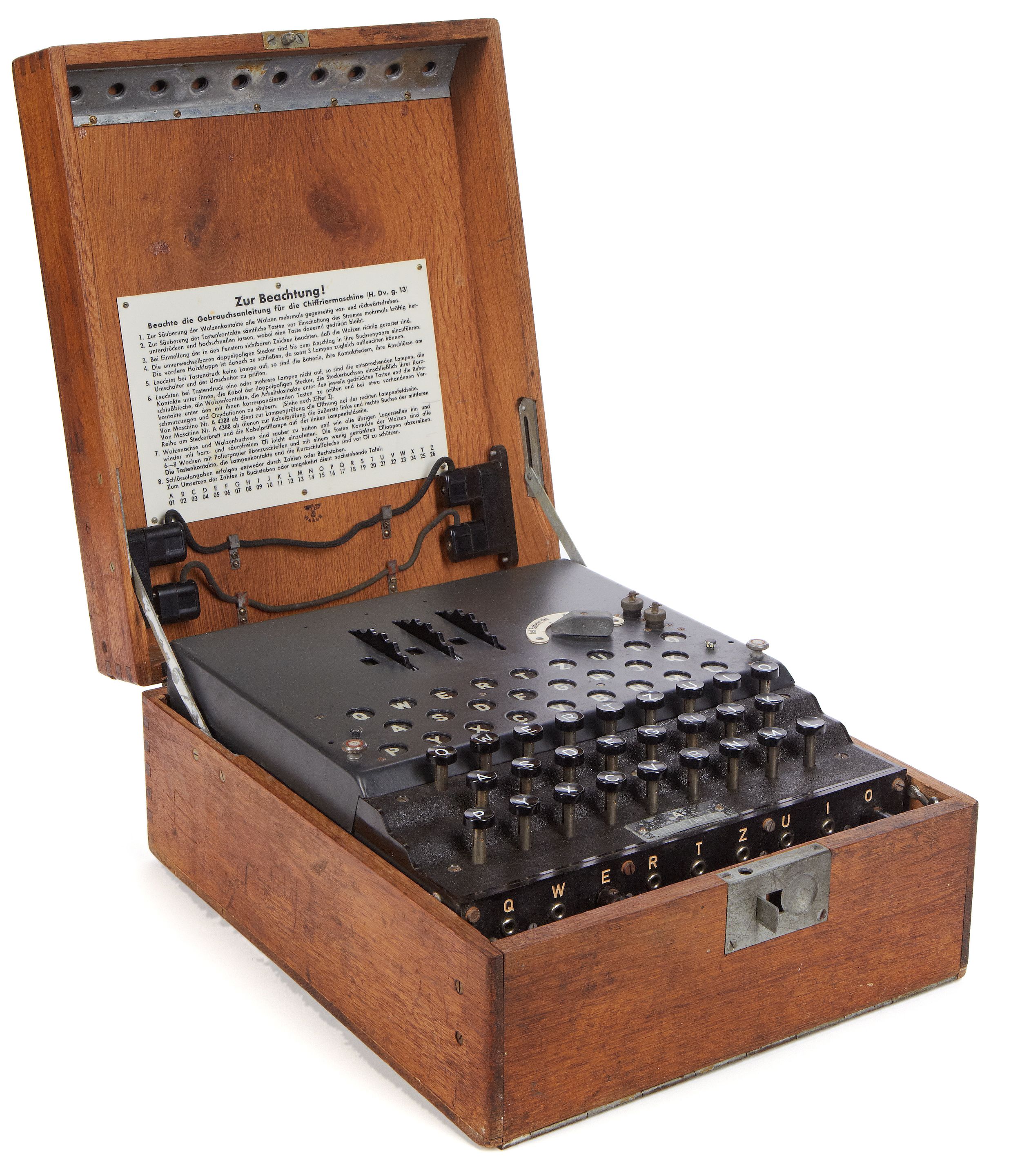 Bonhams : A rare three-rotor German Enigma enciphering machine, 1944,