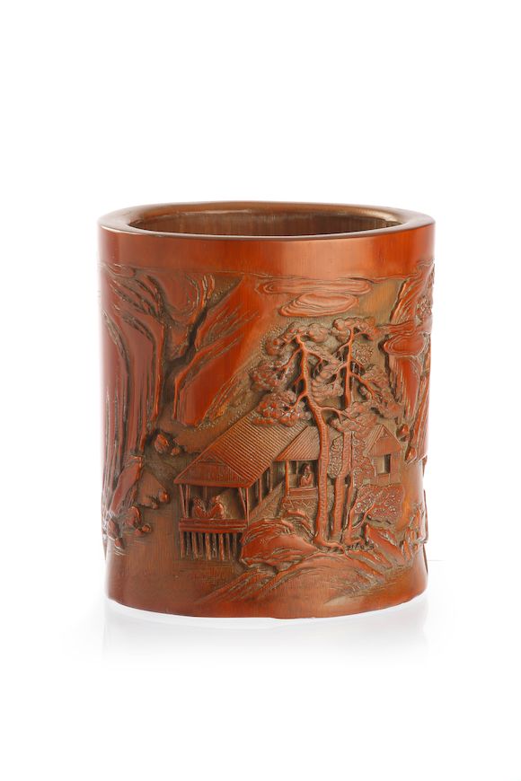Bonhams : A Chinese bamboo brush pot