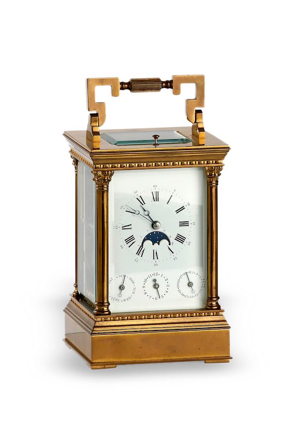 Bonhams : A French brass repeating carriage clock L Epee, circa 1970