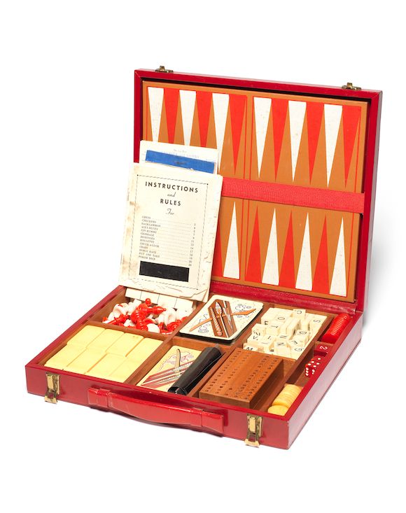 Bonhams : Vivien Leigh: A red leather bound personalised games ...