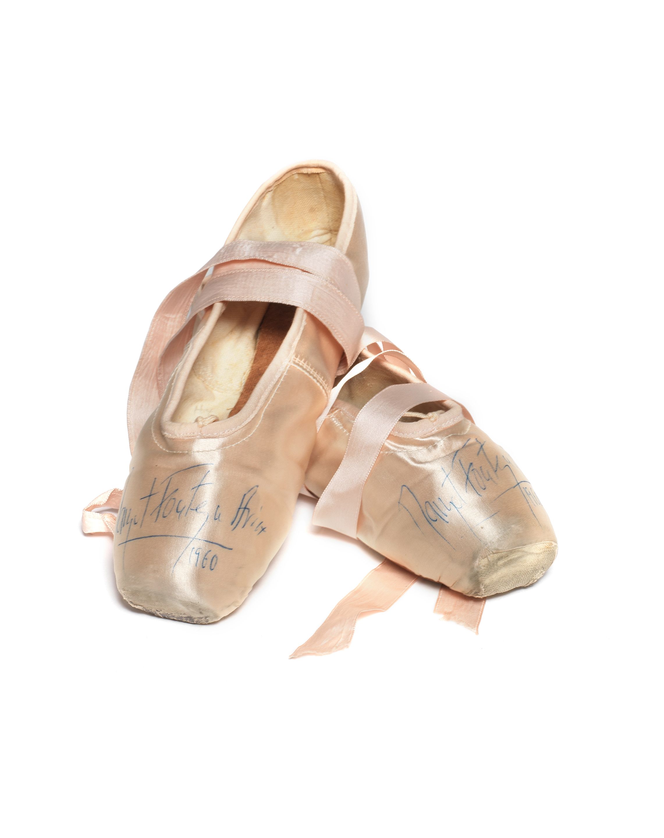 Bonhams : Margot Fonteyn A pair of ballet shoes worn and autographed by ...
