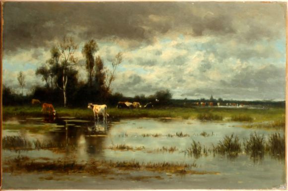 Bonhams : John Frederik Hulk (Dutch, 1855-1913) Coming Shower