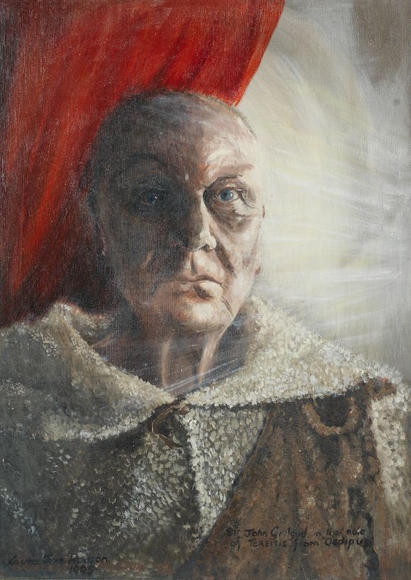 Bonhams : Sir John Gielgud: An original costume design/ portrait ...