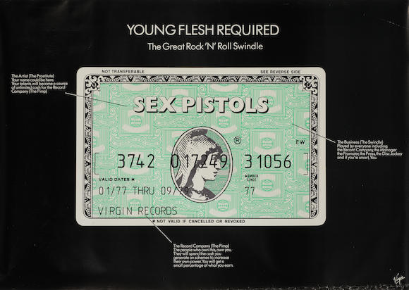 Bonhams Sex Pistols A Young Flesh Requiredthe Great Rock N Roll