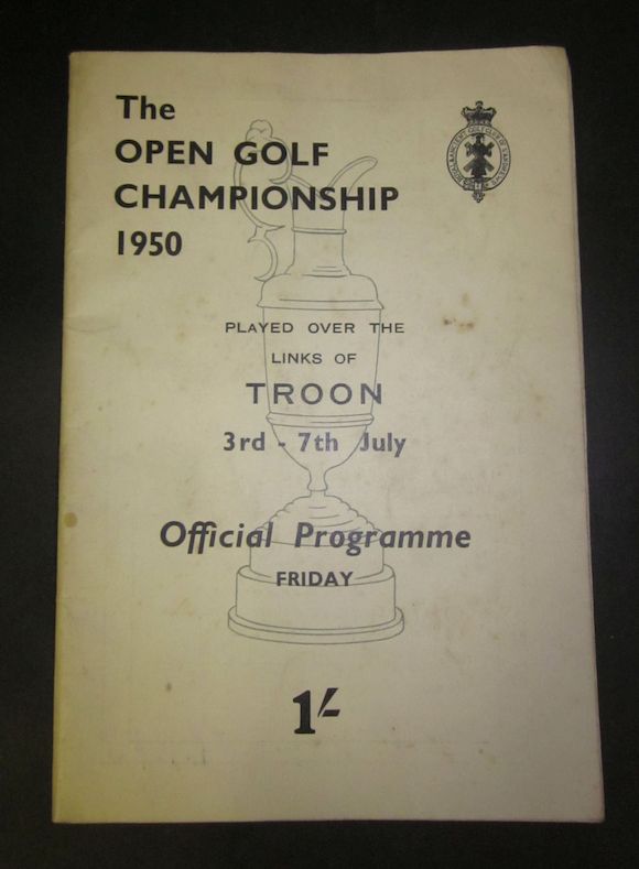 Bonhams : A 1950 Open Championship programme