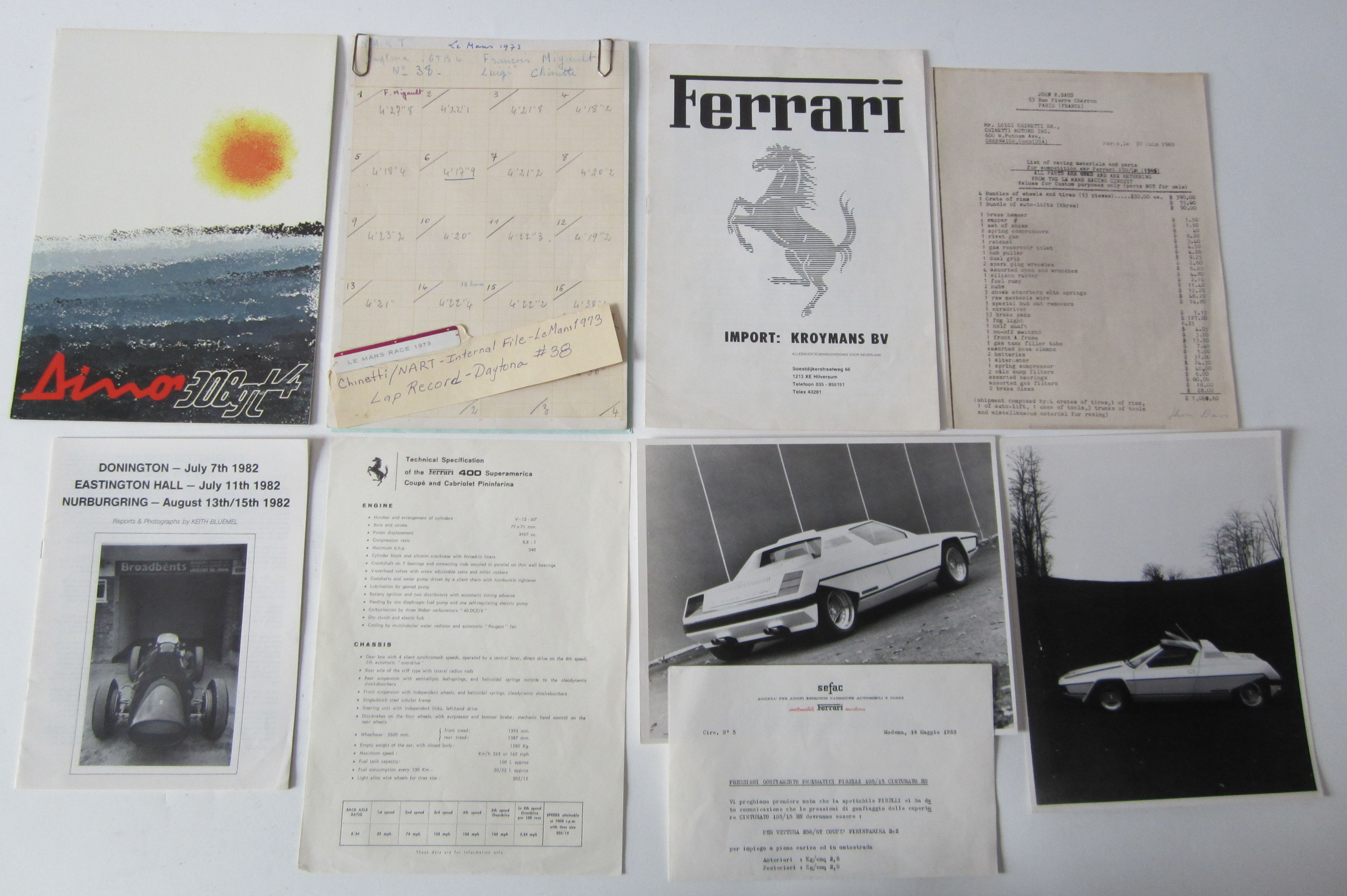 Bonhams Cars : A collection of Ferrari publications and ephemera,