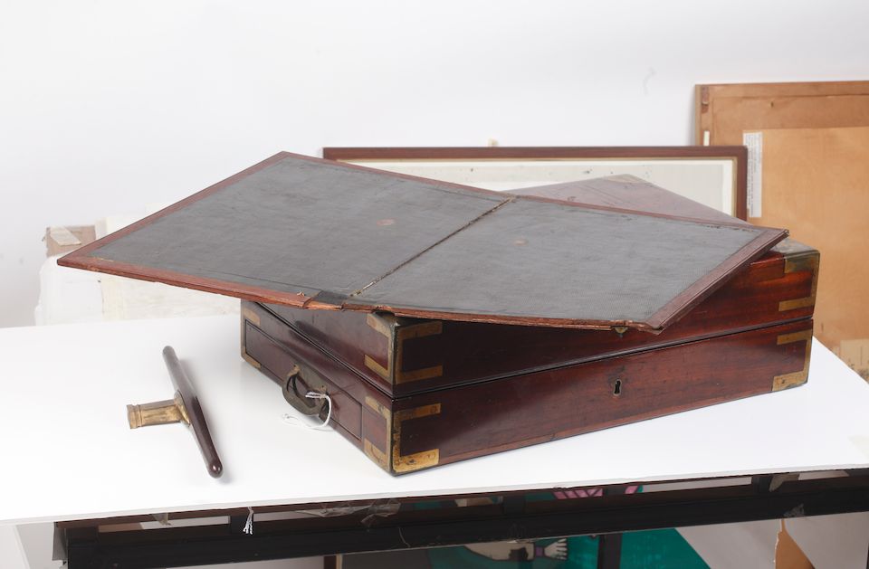 Bonhams : A James Watt patent mahogany and brass bound copying machine ...