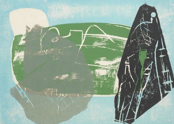 Bonhams : Peter Lanyon (British, 1918-1964) Landscape of Stone Leaves ...