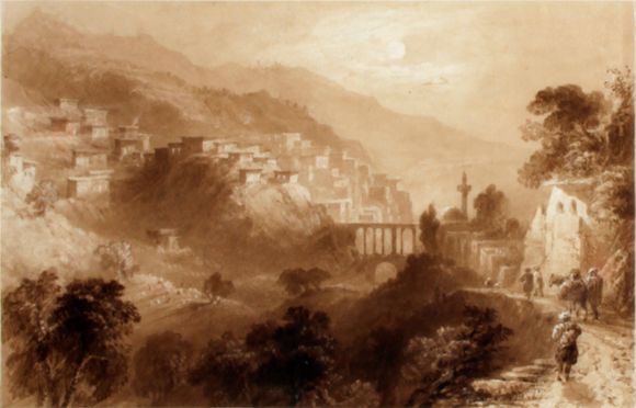 Bonhams : William Henry Bartlett (British, 1809-1854) Bailan Pass ...