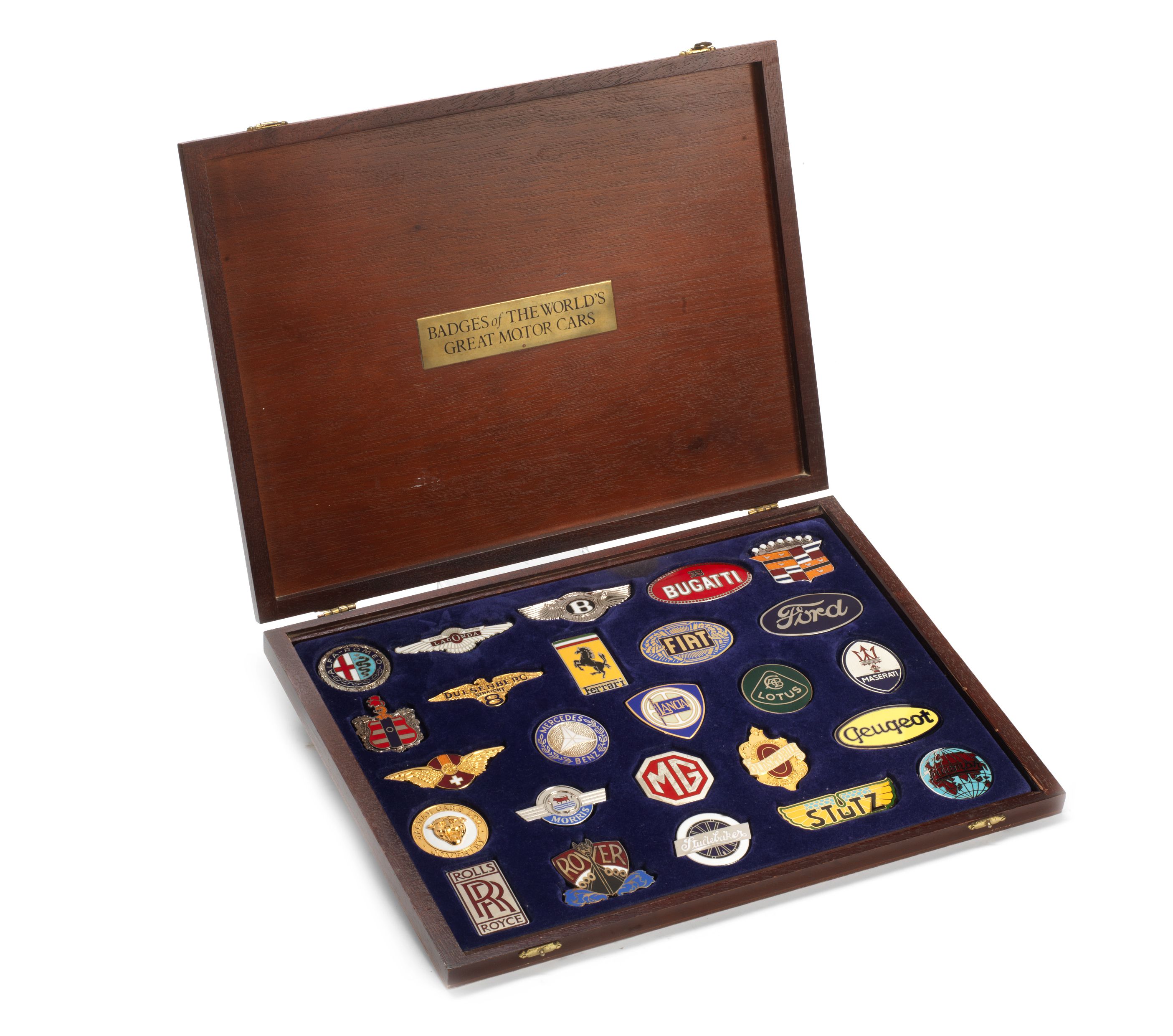 Bonhams Cars : A cased display set of 'Badges of the World's Great ...