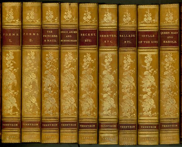 Bonhams : BINDINGS - TENNYSON (ALFRED) The Works, 1891, 9 vol.; COLLINS ...