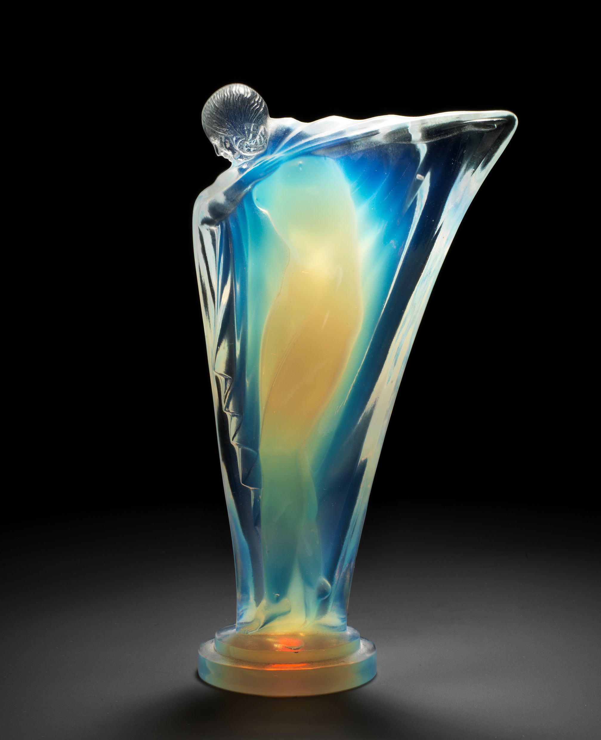 Bonhams Cars : A fine Art Deco 'Draped Nude' glass mascot, by Lucile ...