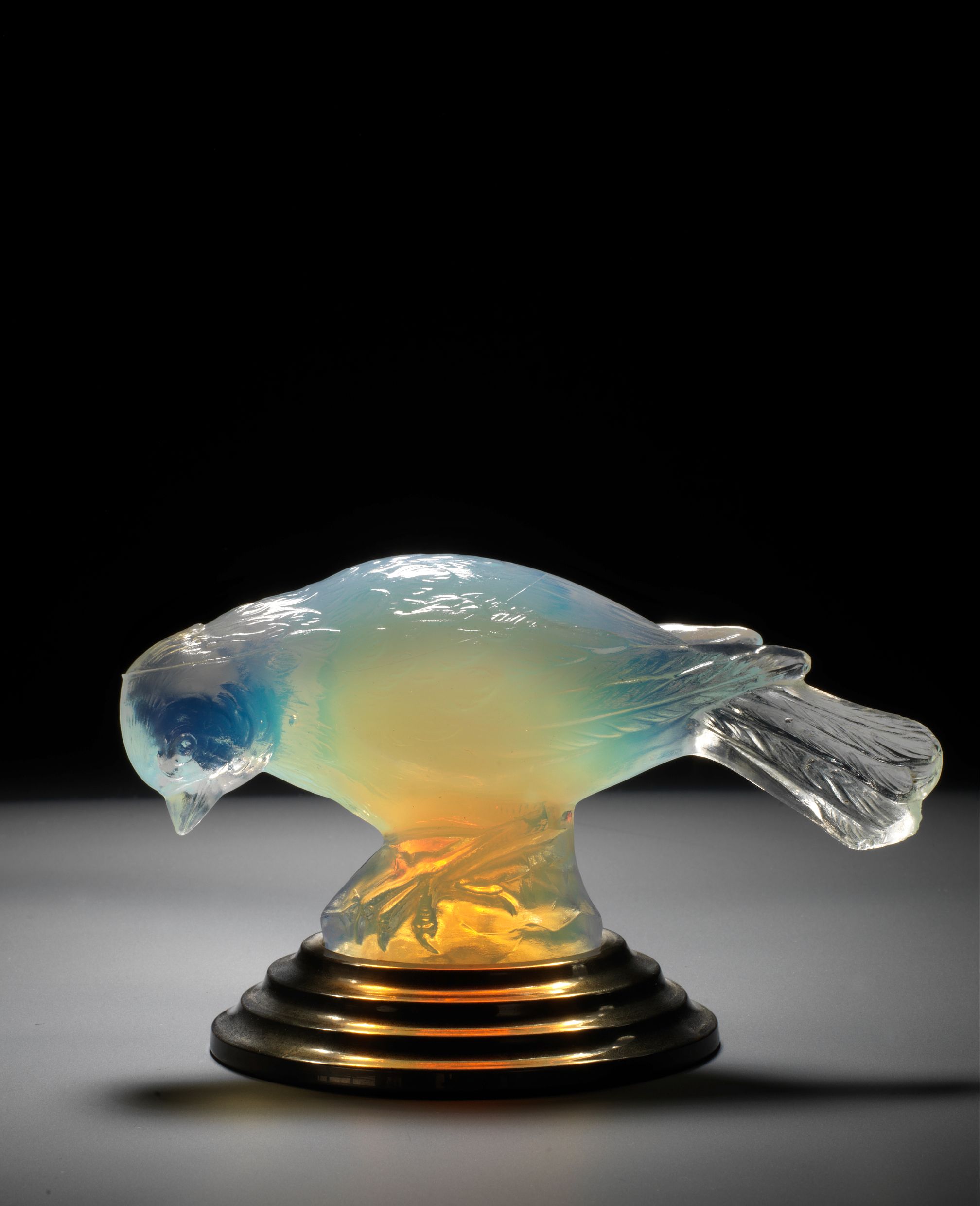 Bonhams Cars : A Bird mascot in opalescent glass, by Verlux for Etling ...