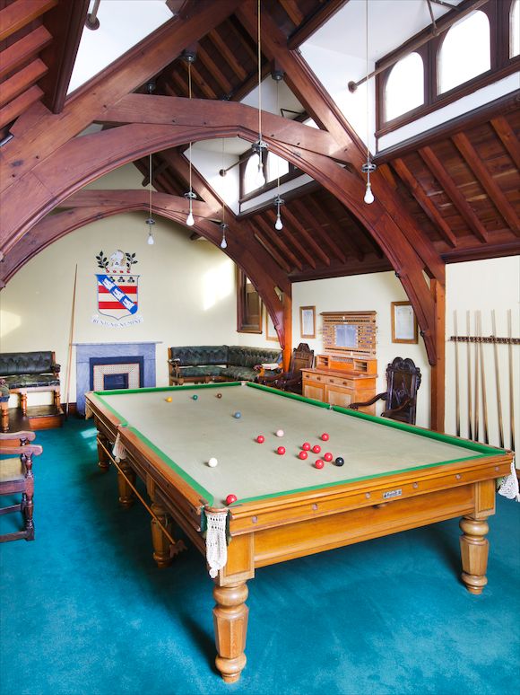 Bonhams : A late Victorian full size oak billiard table made by ...