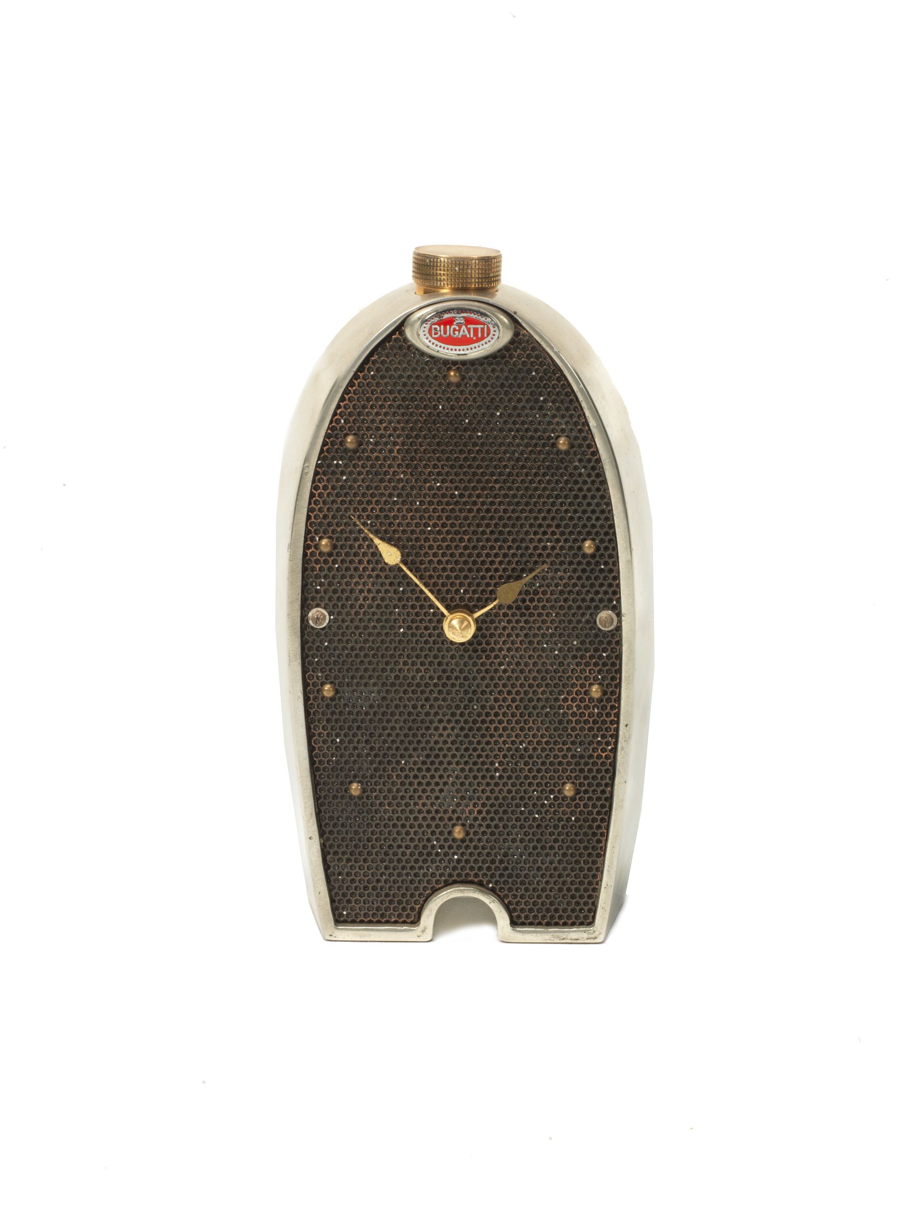 Bonhams Cars : A Bugatti radiator desk-piece mounted as a clock,