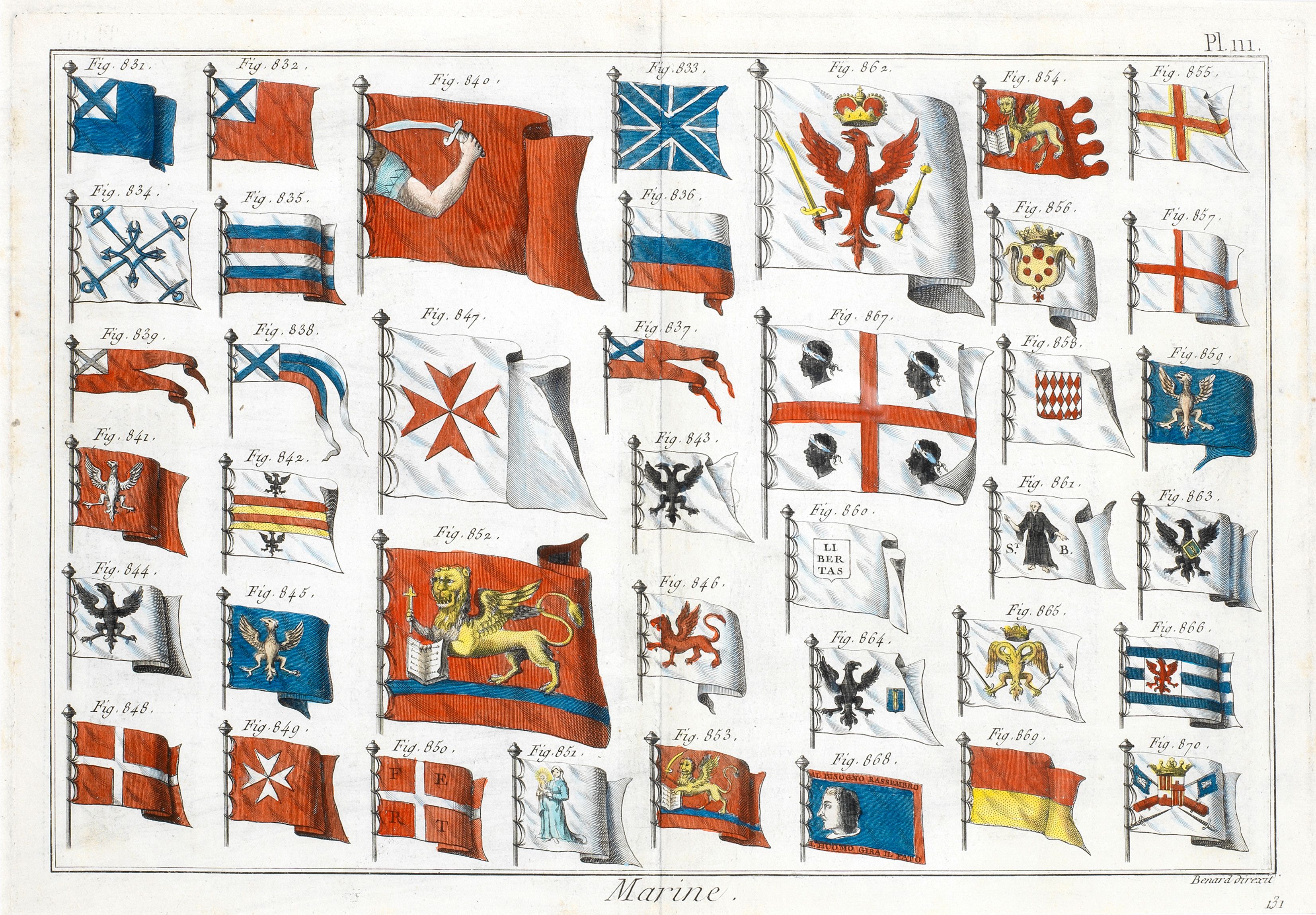 Bonhams : A set of twelve framed 18th century engravings of Marine ...