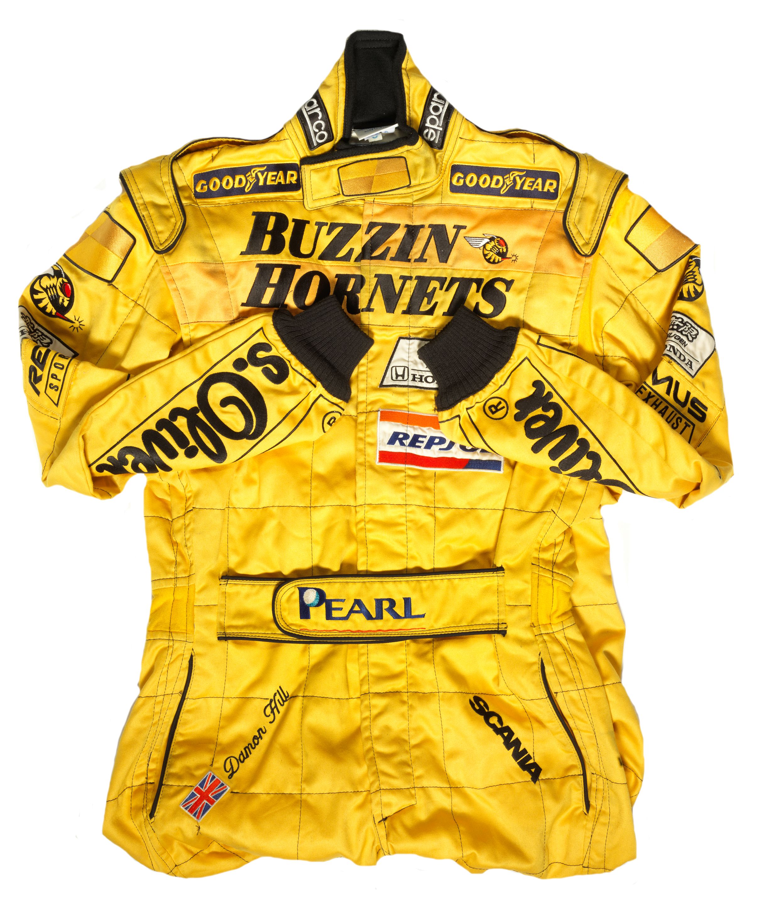Bonhams Cars : Damon Hill's 1998 Jordan race overalls, by Sparco,